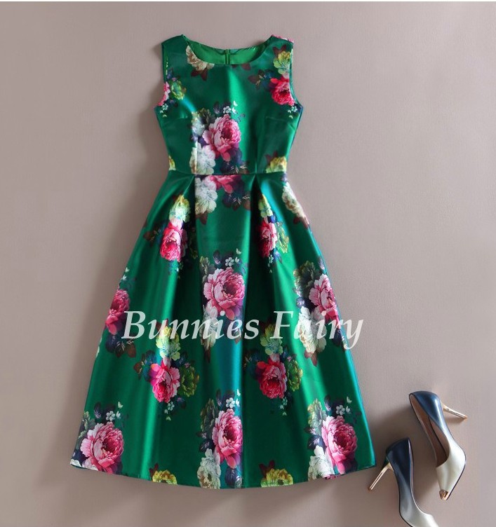 Sleeveless Green Floral Dress on Luulla Sleeveless Green Floral Dress on Luulla